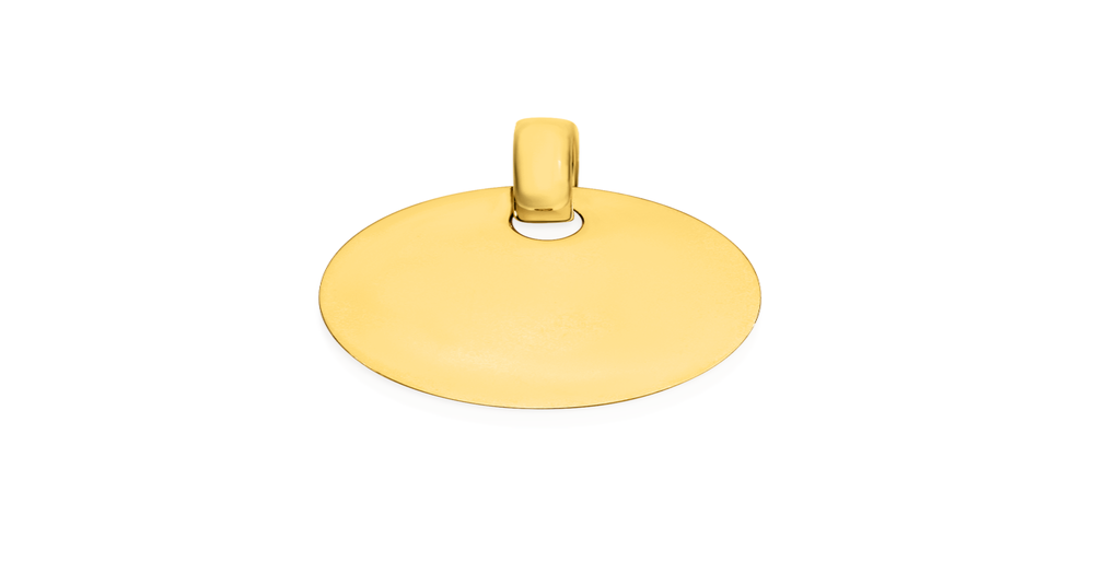 9ct Gold 20mm Round Disc Pendant | Angus & Coote