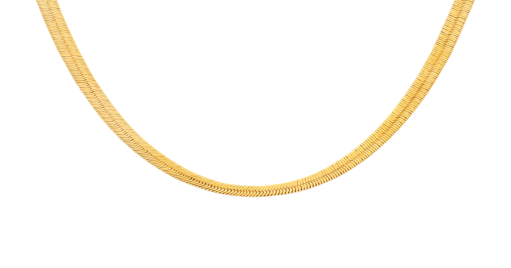 9ct Gold 40+5cm Solid Serpentine Chain | Angus & Coote