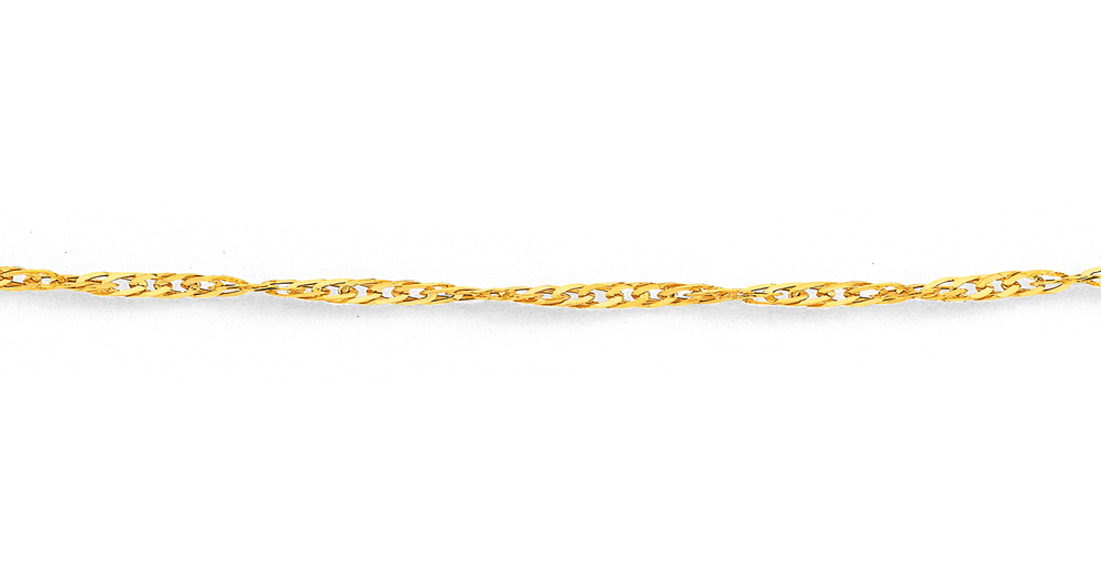 9ct Gold 45cm Hollow Singapore Chain | Angus & Coote