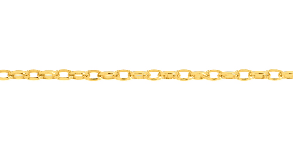 9ct Gold 45cm Solid Round Belcher Chain | Angus & Coote