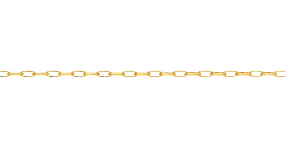 9ct Gold 50cm Solid Oval Belcher Chain | Angus & Coote