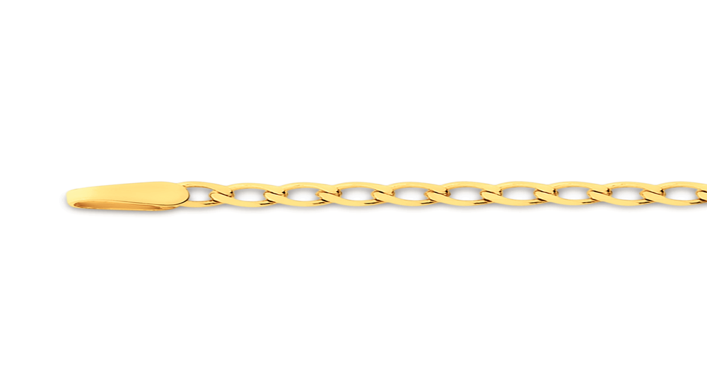 9ct Gold 50cm Solid Oval Curb Chain | Angus & Coote