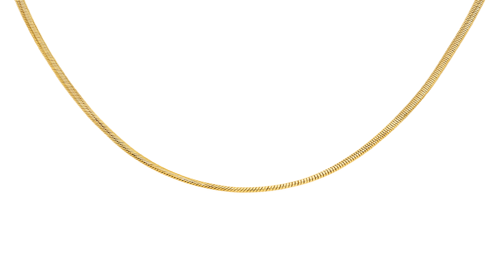 9ct Gold 50cm Solid Snake Chain | Angus & Coote