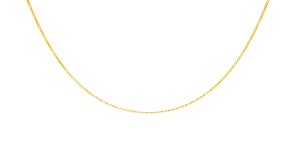9ct Gold 50cm Solid Trace Chain | Angus & Coote