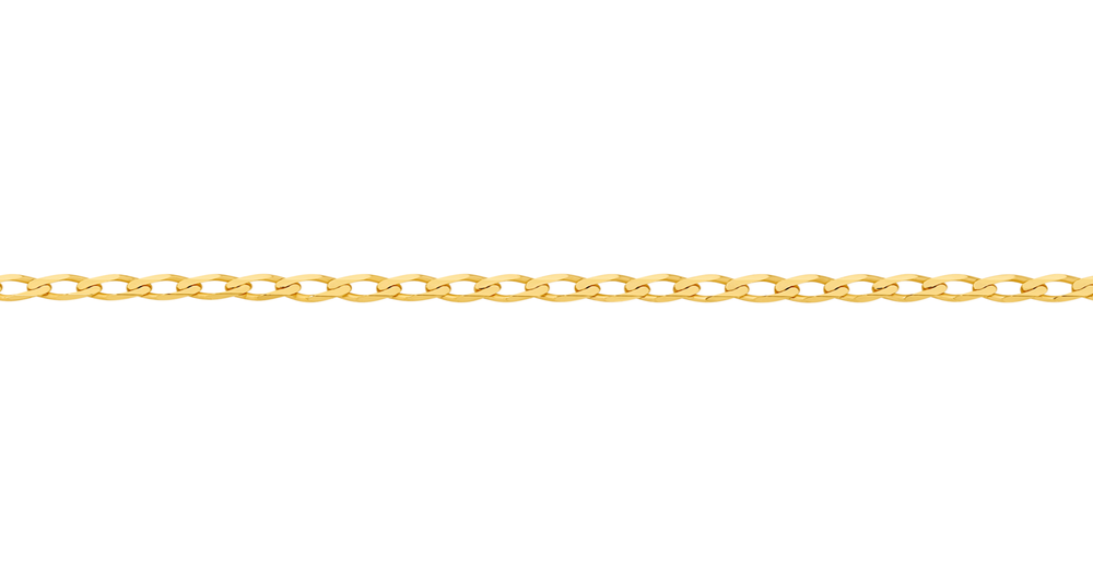9ct Gold 55cm Solid Curb Chain | Angus & Coote