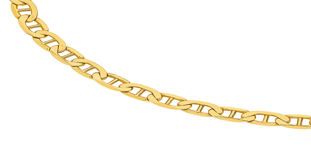 9ct Gold 55cm Solid Marine Chain | Angus & Coote