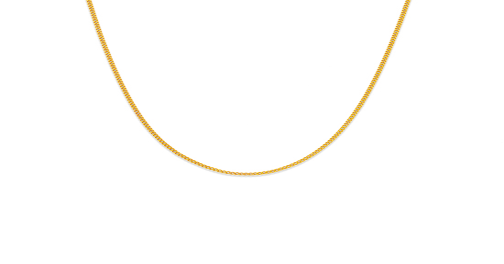 9ct Gold 60cm Solid Curb Chain | Angus & Coote