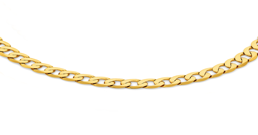 9ct Gold 60cm Solid Curb Chain | Angus & Coote