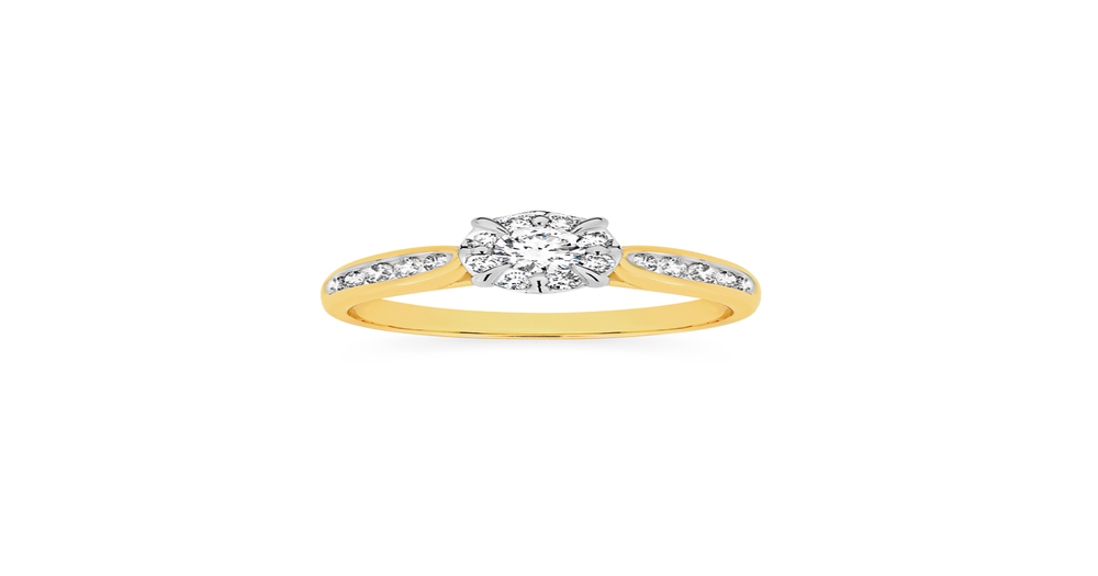 9ct Gold Diamond Round Cluster Ring | Angus & Coote