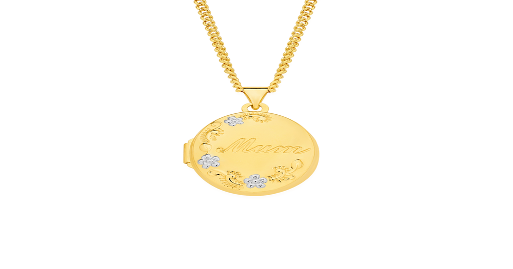 9ct Gold 'mum' Oval Locket | Angus & Coote