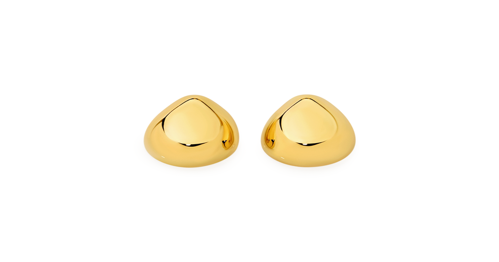 9ct Gold Polished Teardrop Stud Earrings | Angus & Coote