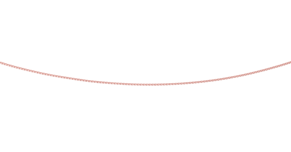 9ct Rose Gold 43cm Solid Curb Chain | Angus & Coote