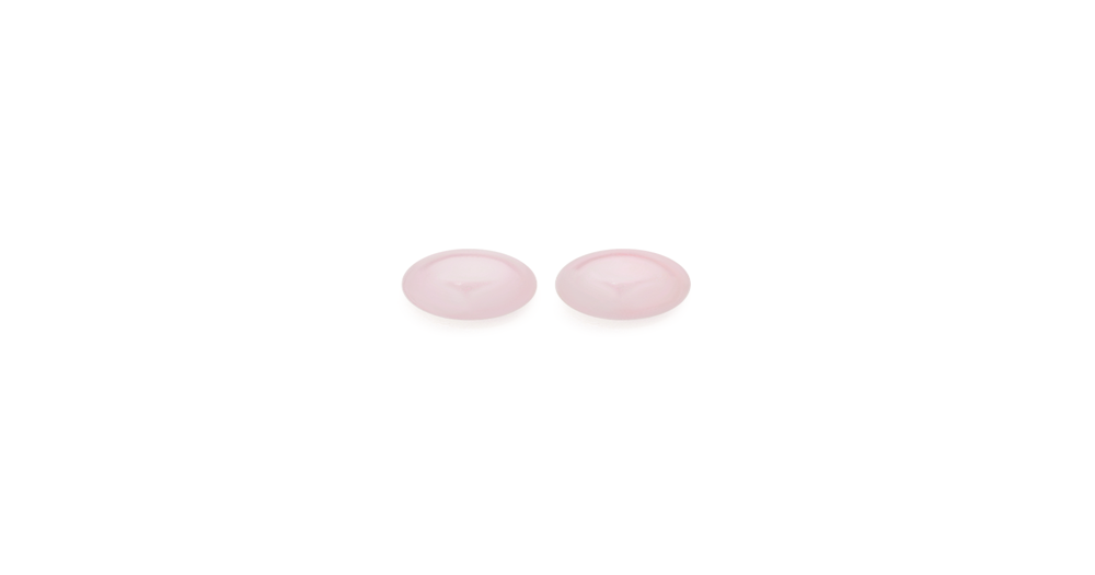 9ct Rose Gold Rose Quartz Earrings in Pink | Angus & Coote