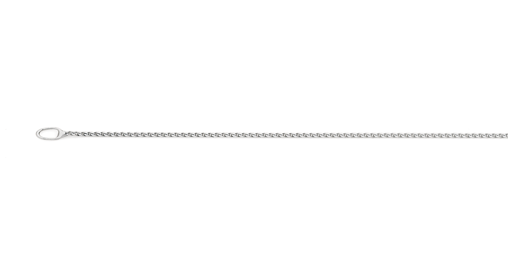 9ct White Gold 40cm Curb Chain | Angus & Coote