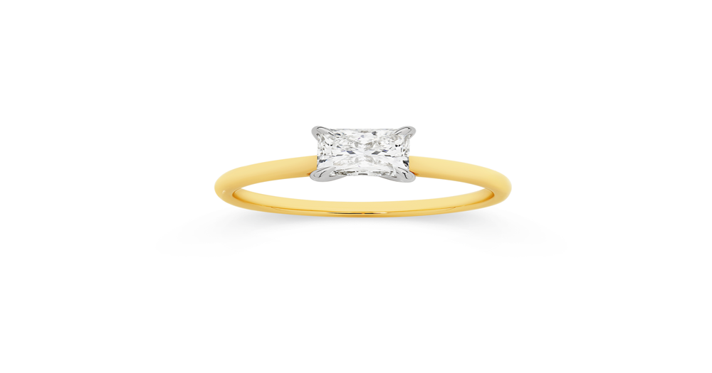 Alora 14ct Gold 1 1/2 Carat Lab Grown Solitaire Diamond Ring | Angus ...