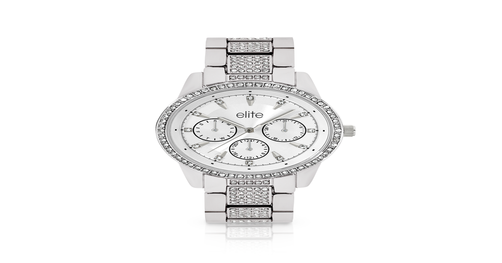 Elite Ladies Belle Watch in Silver | Angus & Coote
