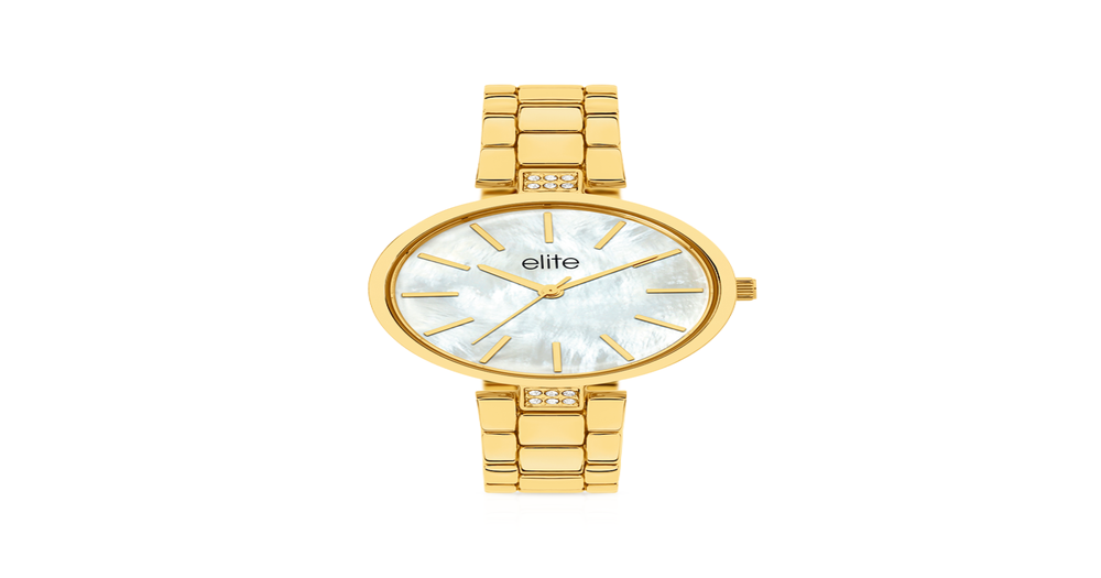 Elite Ladies Halo Watch in Gold | Angus & Coote