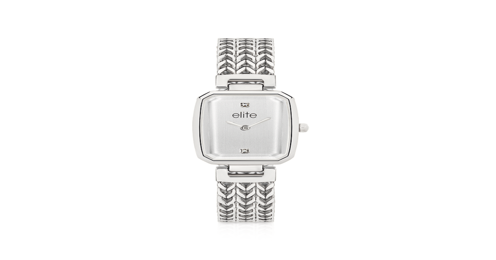 Elite Ladies Tank Emily Watch in Silver | Angus & Coote