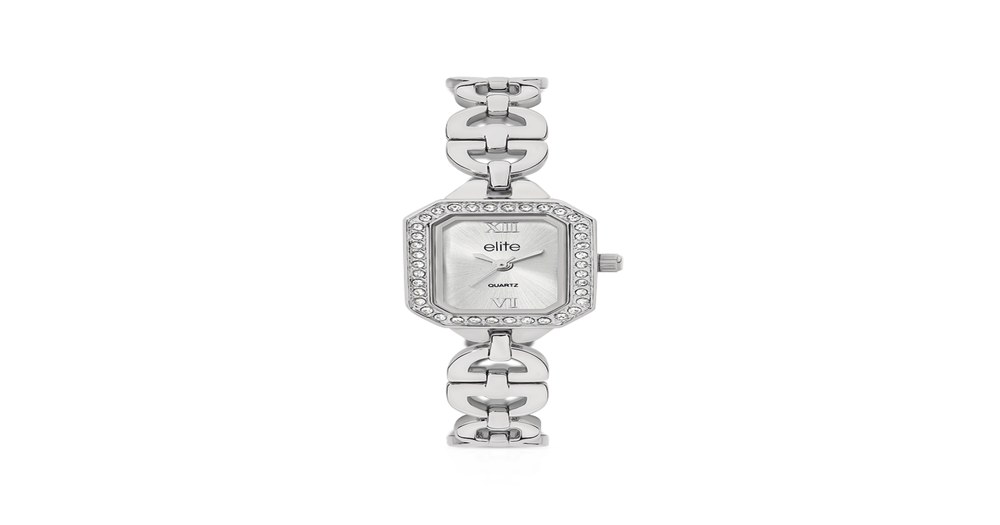 Elite Ladies Tank Sierra Watch in Silver | Angus & Coote