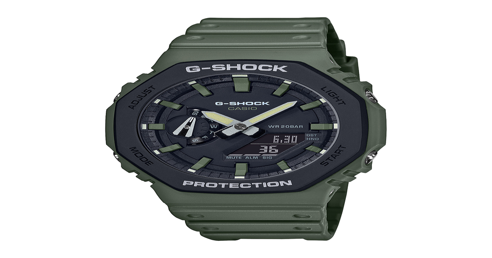G-shock Ga2110su-3a in Green | Angus & Coote