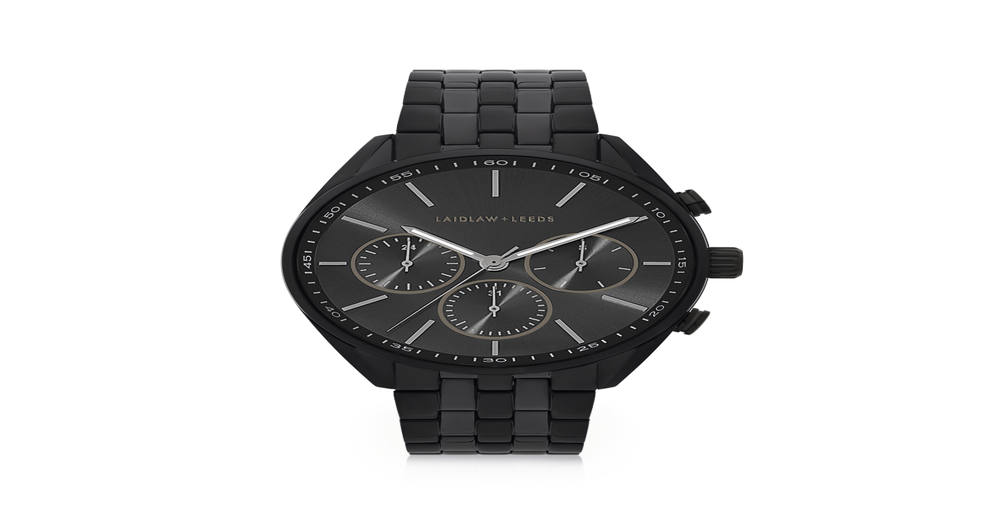 Laidlaw + Leeds Peter Men's Watch in Black | Angus & Coote