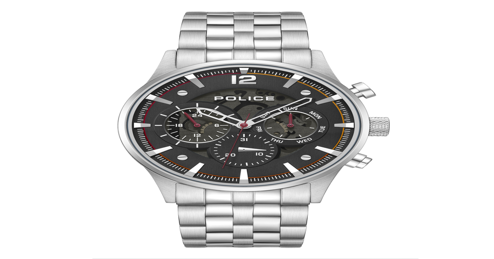 Police Driver Ii Men's Watch in Silver | Angus & Coote