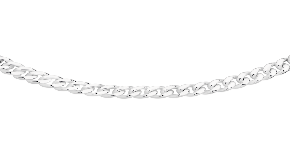Silver 50cm Oval Curb Chain | Angus & Coote