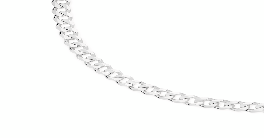 Silver 55cm Curb Chain | Angus & Coote