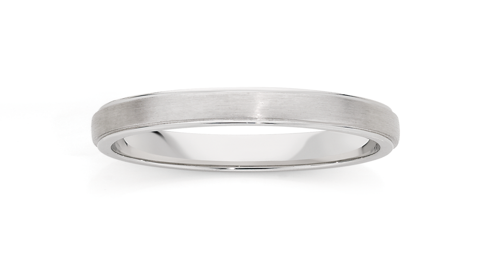 Sterling Silver Satin Comfort Fit Ring | Angus & Coote