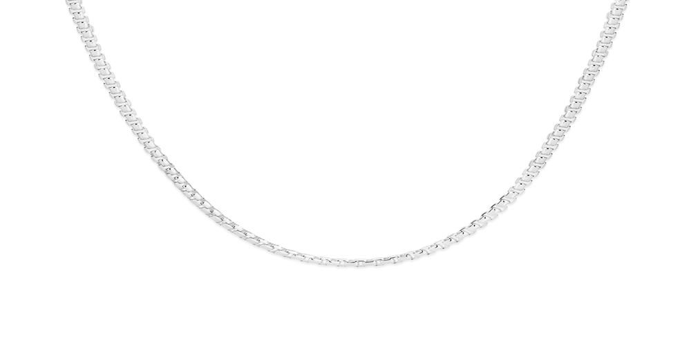Sterling Silver Smooth 50cm Octagonal Box Chain - Made In Italy | Angus ...